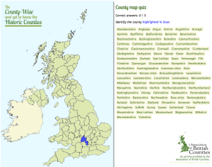 Try your luck at the UK County Map Quiz | Association of British Counties