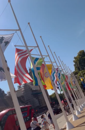 County flags fly in Parliament Square for Historic County Flags Day ...