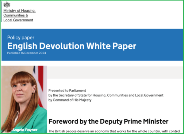 English Devolution white paper signals the end of “county councils” – well, maybe ...